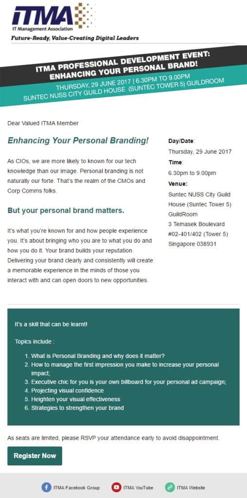 ITMA Professional Development Event: Enhancing Your Personal Brand ...